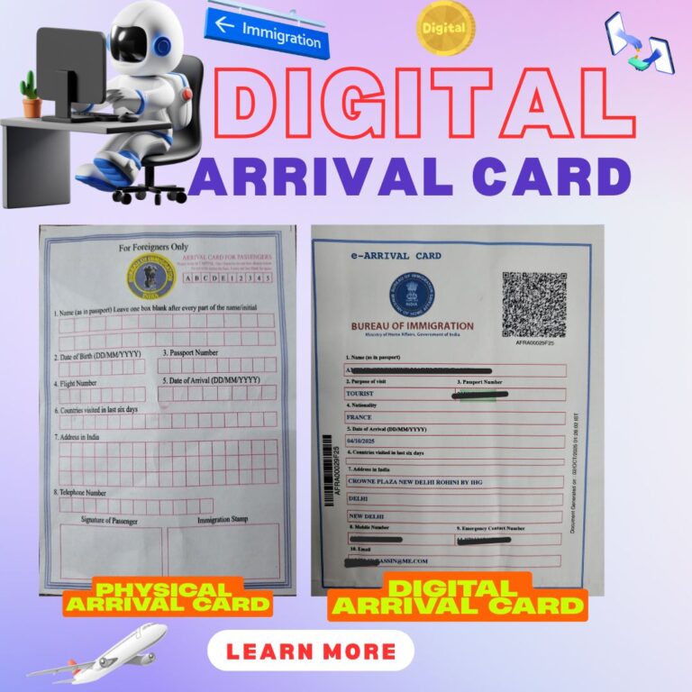 डिजिटल ई-अराइवल कार्ड पूरी तरह अनिवार्य, जिनके पास विदेशी पासपोर्ट है ...